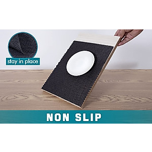 DwellAid 18in x 8FT, Black Shelf Cabinet Liner, Strong Grip, Non Adhesive Easiest Install Mat, Shelf Liner for Kitchen Cabinets Non Adhesive, Kitchen Drawer Liners, Durable Organization Liners