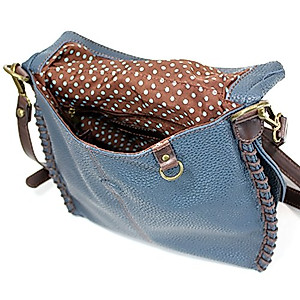 CHALA Charming Crossbody Bag - Flap Top and Key Charm in Navy Blue, Cross-Body or Shoulder(Metal Turtle)