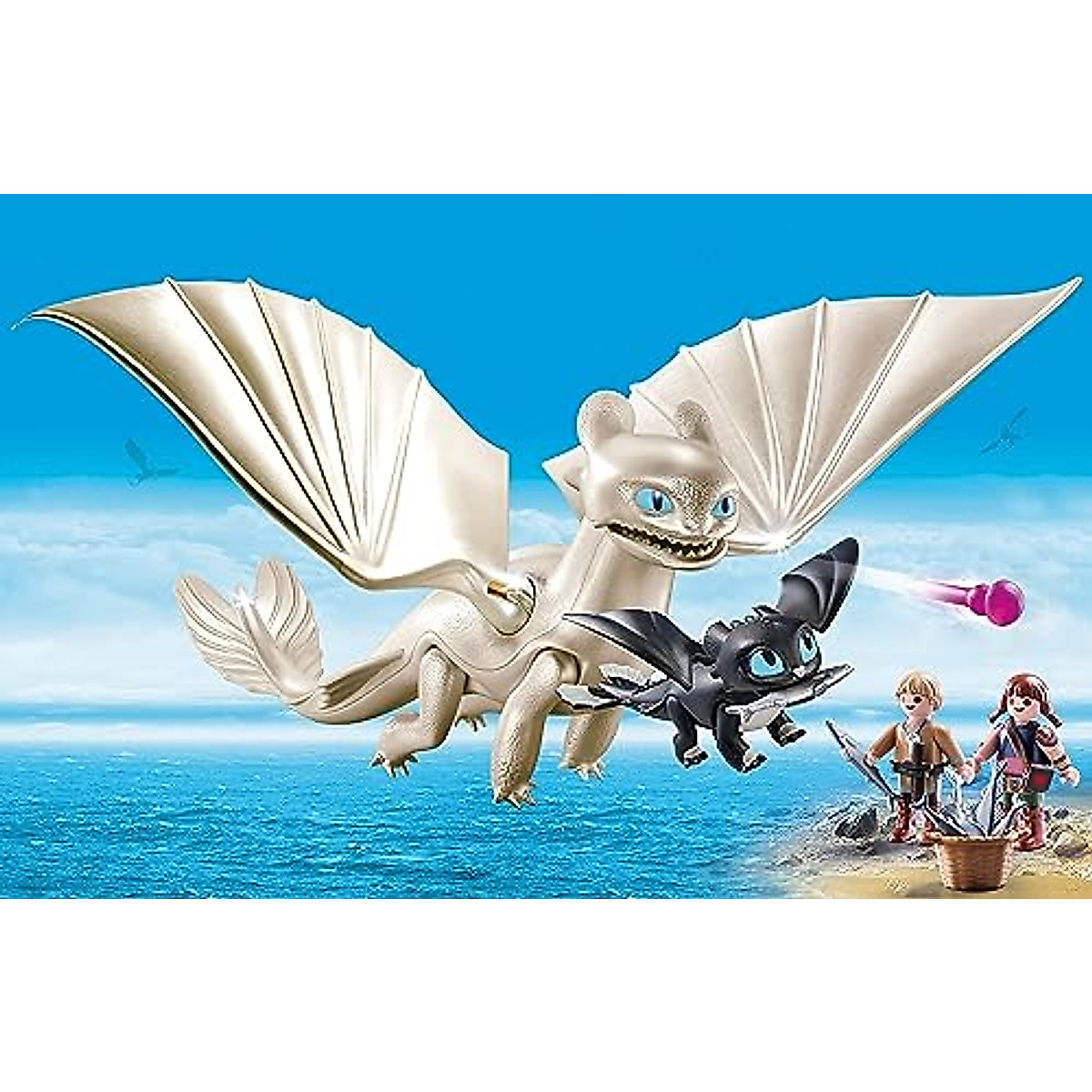 Playmobil How to Train Your Dragon III Light Fury with Baby Dragon & Children