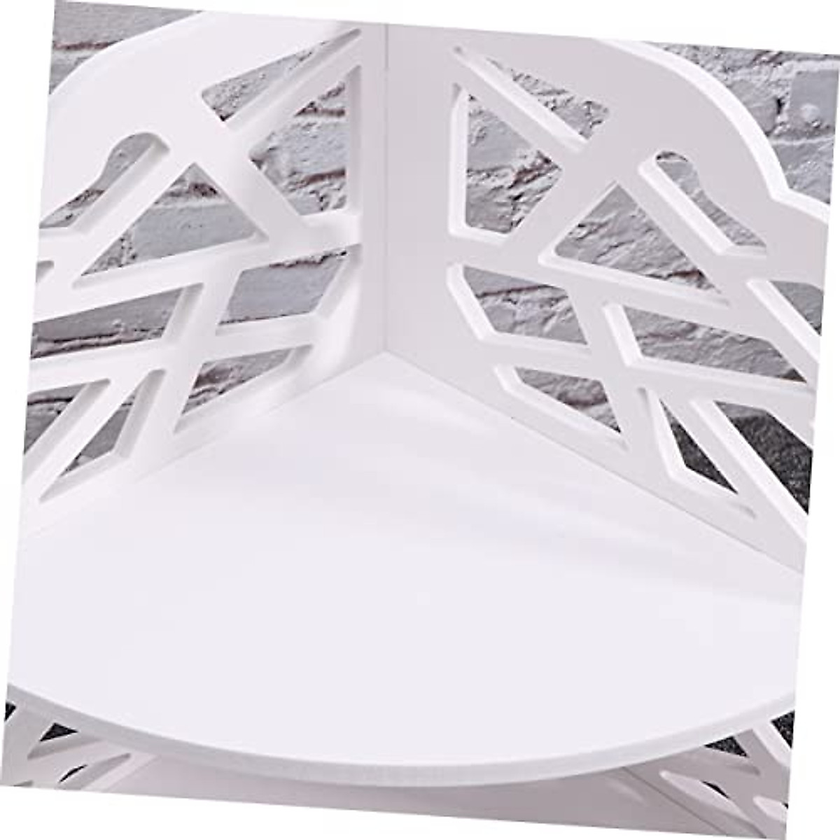 Yardwe Bathroom Racks Organizer Rack Shelf Board Floor Corner Shelf Bath Shelf Basket Shower Shelf Caddy Hollow Bathroom Rack Bathroom Storage Rack Shelf Bathroom Corner Frame Wpc White