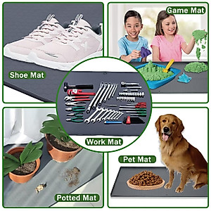 Under Sink Organizers with Drain Hole - Silicone Mat - Perfect for Kitchen and Bathroom Organization and Storage