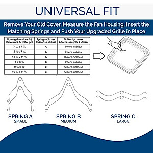 Broan-NuTone FG701S Universal CleanCover Bathroom Exhaust Upgrade Grille Cover, White Bath Fan