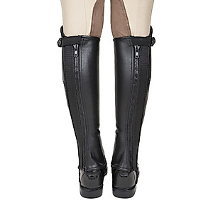 TuffRider Ladies Belmont Blk Leather 1/2Chaps M