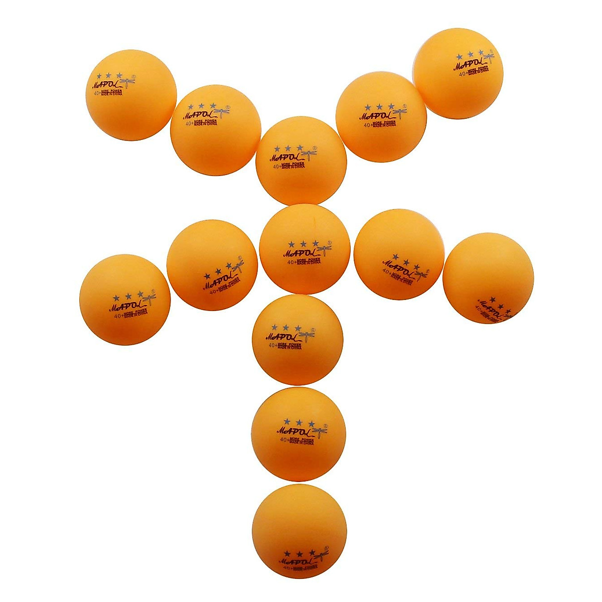 MAPOL 50- Pack Orange 3-Star Premium Ping Pong Balls Bulk,Advanced Training Table Tennis Ball