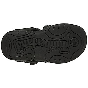 Timberland baby boys Adventure Seeker 2-strap Flat Sandal, Blackout, 7 Big Kid US