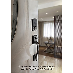 Kwikset 98150-001 Avalon Exterior Handle Only with Tustin Right Left-Handed Levers in, Venetian Bronze