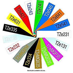 Brother TZFA3 1/2" Navy Blue on White Fabric Iron-on Tape (9.8 ft)