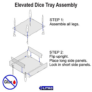 LITKO Clear Elevated Dice Tray