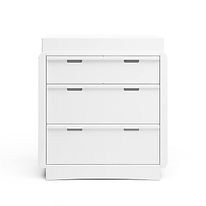 Storkcraft Skye Changing Dresser, 3 Drawer, White