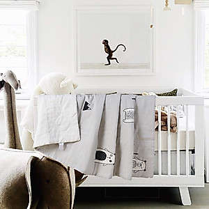 UOMNY Baby Blanket - Soft Cot Comforter Crib Baby Quilts for Boys and Girls 39x55 Inch Printed Gauze 1 Pack Baby Blanket Cradle Quilt Nursery Bed Throw Blanket Bed Cover Lightweight Bear