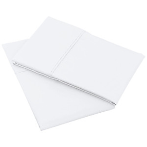 Lasimonne White Pillow Cases, 2-Pack Standard/Queen Size, Egyptian Quality Cotton Blend Luxury Percale 200TC-20x30,White