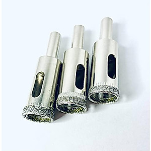 DrillGlass 5/8" Diamond Core Drill Bit (3 Pack) for Glass and Tile | Free Beginner's Drilling Guide (58DHS-3)