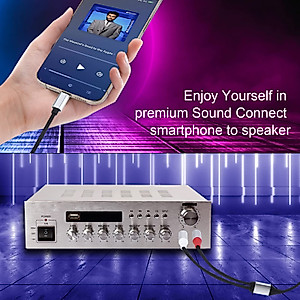 Enbiawit Lightning to Dual 6.35mm Mono Stereo Y-Cable Splitter Lightning to Dual 1/4 inch Audio Cable Compatible for iPhone14/13/12/11/X/XS/XR/8/7/iPad,Amplifier, Speaker, Headphone, Mixing Console