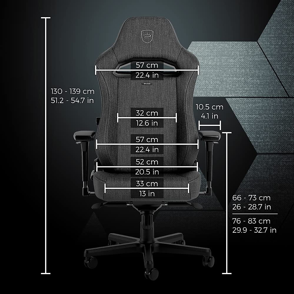 noblechairs HERO ST TX Gaming Chair and Office Chair with Lumbar Support, Anthracite