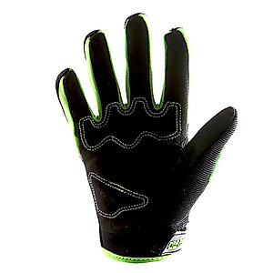 1Storm Youth Motocross Gloves Motorcycle BMX MX ATV Dirt Bike Bicycle Skeleton Cycling Kids Gloves Green