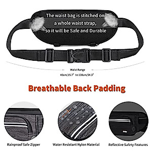 TUDEQU Sling Bag Crossbody Sling Backpack + Fanny Pack Waist Packs for Women Men, Water Resistant, Adjustable Strap, Suitable for Workout Traveling Casual Running Hiking Cycling