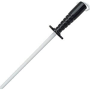Diamond Machining Technology (DMT) CS2 Ceramic Knife Sharpener and Knife Honing Rod, 12 Inch, White,black