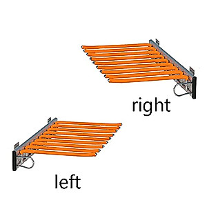 EYC 14x12.8inch Sliding Pants Rack Beige/Black/Orange Closet Side Mounted Hanger for Hanging Pants Retractable Storage Rack for Wardrobe