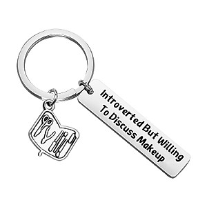 Zuo Bao Makeup Keychain Cosmetology Graduation Gift Makeup Keychain Makeup Themed Charm Gift (Makeup)