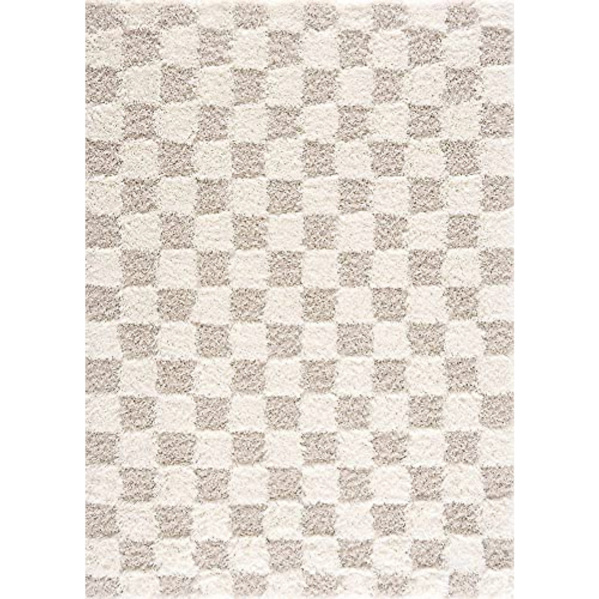 Hauteloom Etiler Living Room, Bedroom Area Rug - Contemporary - Plush Pile - Cream,Light Beige - 4' x 6'