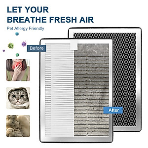 Replacement Filters 2 Pack,3-in-1 Filters Compatible with 25 Air Purifier Series Filter S1/W1/B1, H13 True HEPA and Activated Carbon Filters