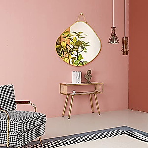 UNZIPE 8 Cube 32 Pairs Shoe Storage Cabinet Bundle with 23x24 inch Gold Asymmetrical Mirror Wall for Entryway Decor