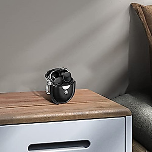 Fintie Protective Case for Google Pixel Buds Pro (2022), Premium PU Leather Slim Fit Metal Snap Closure Portable Cover Skin with Keychain, Black