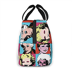 YUANWENQI Gol-den War-hol Portable Insulated Lunch Bag Waterproof Tote Bento Bag Lunch Tote