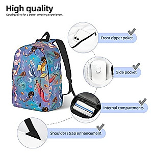 Thustin Little Mermaid 2023 halie Backpacks Casual Durable Daypack Laptop Mini backpack Waterproof Travel Backpacks 15.7 Inch Bag