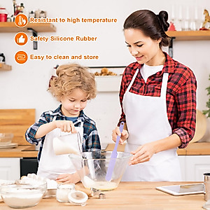 4 Pcs Silicone Jar Spatulas, Non-Stick Heat Resistant Cake Cream Spatulas Set, 9.8 inch Cake Cream Butter Spatulas(4 colors）