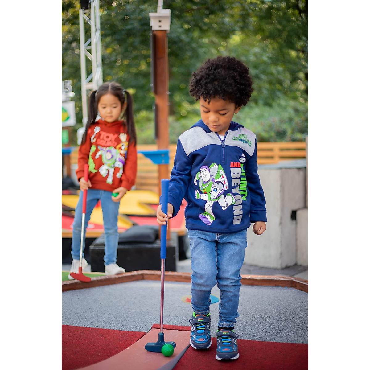 Disney Pixar Toy Story Buzz Lightyear Toddler Boys Half Zip Hoodie 4T