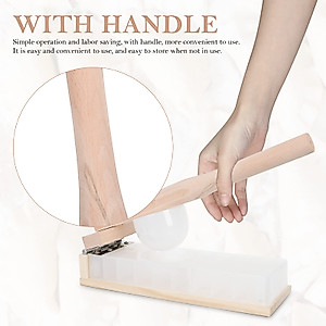 GANAZONO Wooden Tortilla Press Dumpling Skin Maker Rotis Press Dough Presser Pastry Press Maker Baking Tool for The Qingming Festival Home Kitchen Tool (36x10cm)