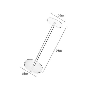 1 Piece Acrylic Hat Stand Wig Display Rack Hat Holder Acrylic Hat Rack Stand Wig Holder Hat Pedestal Stand Baseball Hat Rack Stand for Hat Watch Jewelry(Round Base, 30cm)