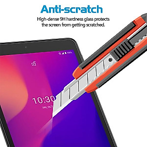 XunyLyee [2 Pack Screen Protector for Alcatel Joy Tab 2, Easy Installation Tempered Glass for Alcatel Joy Tab Kids 2 (8.0 Inch)