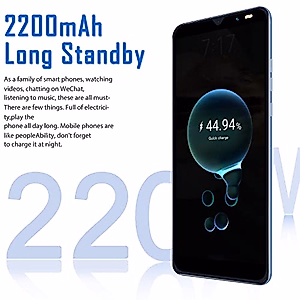 Smartphone, Rino9 Pro Android 4.4.2, 512MB 4GB Dual SIM Phone Finger Face ID 2200mAh 5.45 Inch Celular, 0.3MP Front HD Camera, 2MP Rear Camera, Gift for Friends Family (Gray)