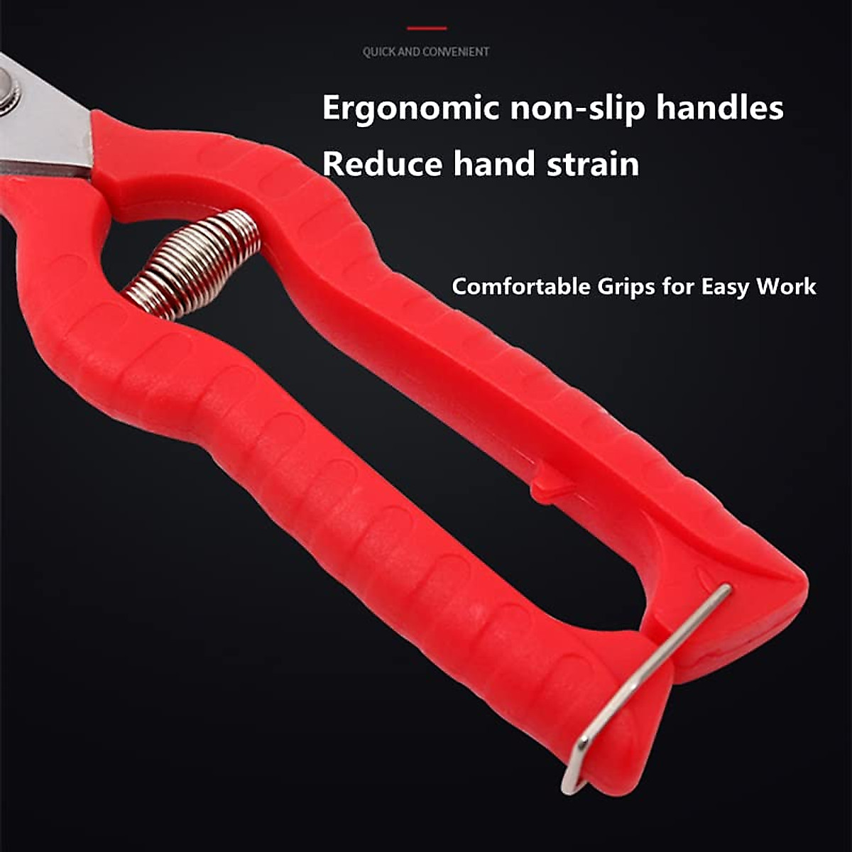 Extra Long Garden Scissors Gardening Tools Micro-Tip Pruning Shears, Non-Stick Precision-ground Blades, 9.6” Sharp Plant Fruit Trees Bonsai Sharp Garden Scissors