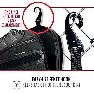 Franklin Sports Baseball + Softball Bag - MLB Traveler Elite Sport Equipment Backpack - Adult Bat Bag - Fits Cleats, Bats + Helmet - Black