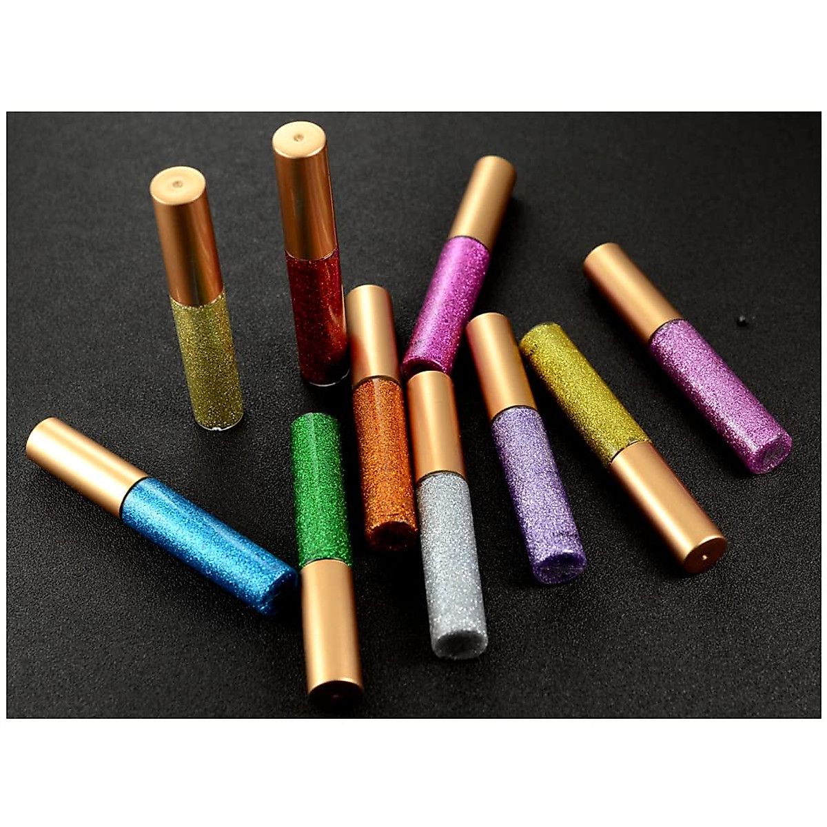 Quxunzzz Liquid Glitter Eyeshadow, Metallic Glitter Shimmer Eye Shadow, Waterproof, Long Lasting, Quick-Drying, Sparkling Eye Shadow, 09