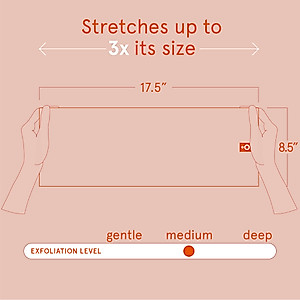 Cleanlogic Body Exfoliating Cloth, Stretchy Exfoliator Bath and Shower Washcloths for Smooth and Softer Skin, Reusable Daily Skincare Tool, Assorted Colors, 3 Count Value Pack