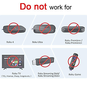 Gvirtue Remote Replacement Control for Roku Box Model: for Roku 1, for Roku 2(HD, XD, XS), for Roku 3, for Roku LT, HD, XD, XDS, for Roku N1, for Roku Express, for Roku Express+