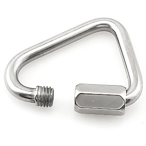heyous 5/16" Quick Link Marine Grade Triangle 316 Stainless Steel Triangle Connecting Ring Triangle Lock Rock Climbing Equipment