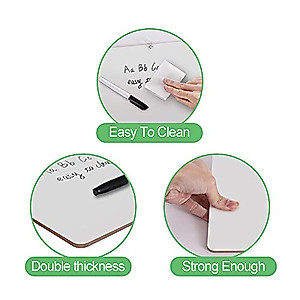 Grope Small Dry Erase Boards Blank Double Sided Portable Learning Writeboard Mini Lapboards with a Marker for Children 9x12 inches (Blank Set of 1)