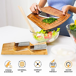 In-Drawer Knife Block Organizer and Food Grade Mineral Oil