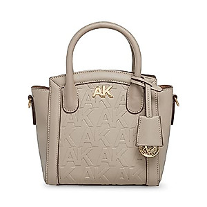 Anne Klein Embossed top Handle Mini Satchel, Stone