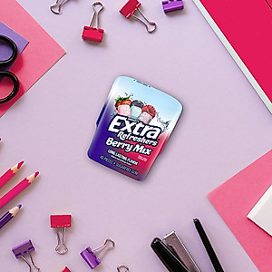 Extra Refreshers Berry Mix Gum, 3.21-Ounce 40-Piece Bottle (Pack of 6)