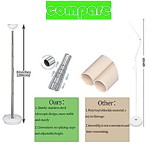 AUGURO balloon column kit set of 2 metal adjustable balloon stand 8ft balloon tower stand kit with base Decorations for Baby Shower Graduation Birthday Wedding Party