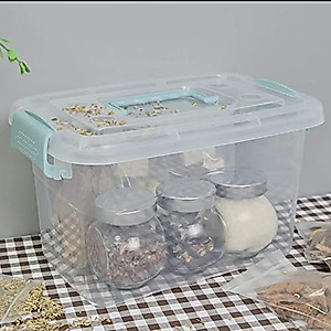 Joyeen 6 Pack Plastic Storage Bins, Clear Latching Boxes with Lids