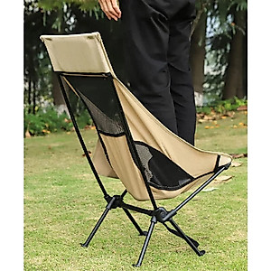 BHVXW Camping Chair High Back Folding Camp Chair for Fishing, Garden Backpacking Outdoor Camping Chair for Beach Travel Recliner