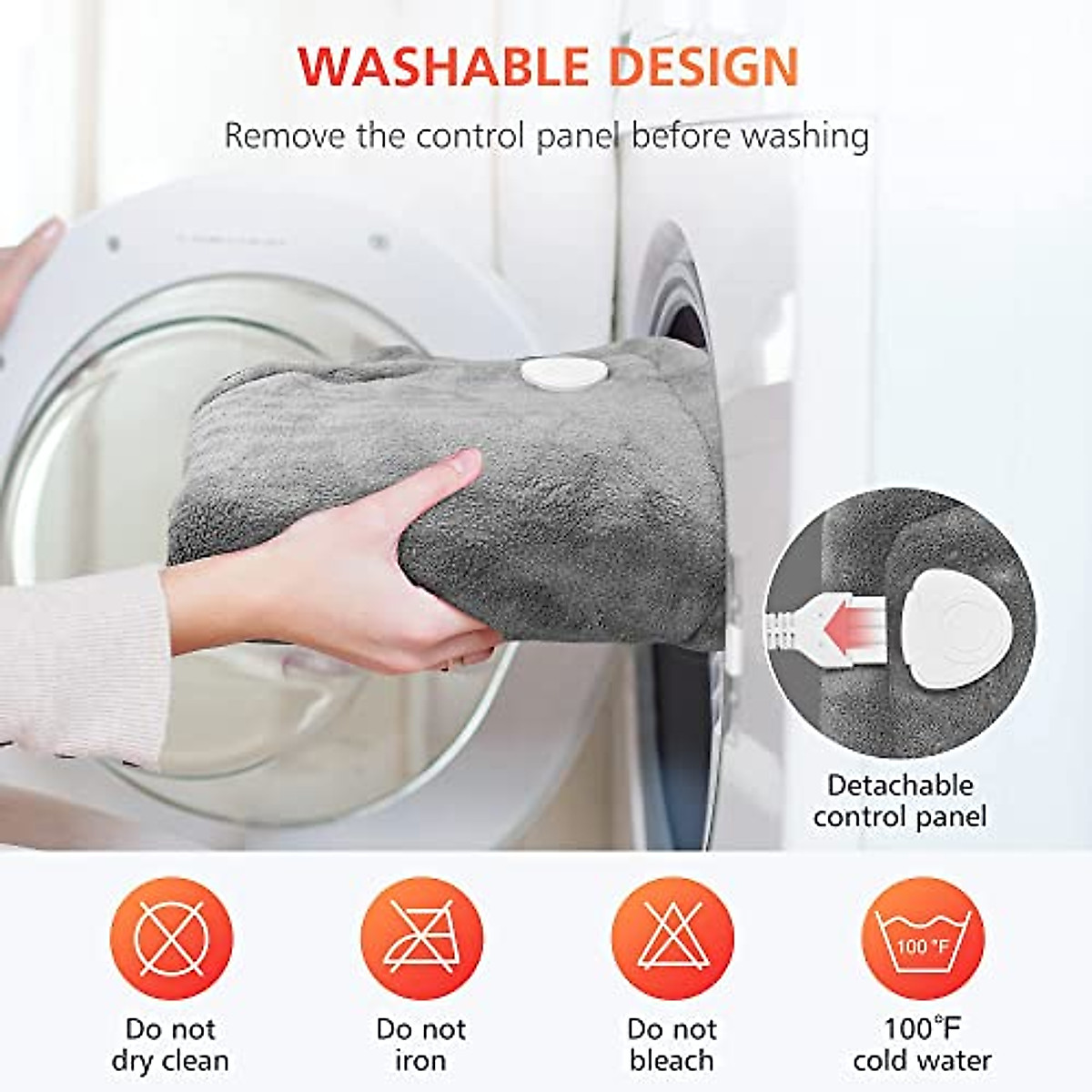 Comfier Large Heating Pad for Back Pain Relief,Soft Flannel Fast Heating Pads for Neck and Shoulders,Electric Heated Wrap,3 Heat Levels & 90-Mins Auto Shut Off,Machine Washable,Gifts for Dad,Women,Men