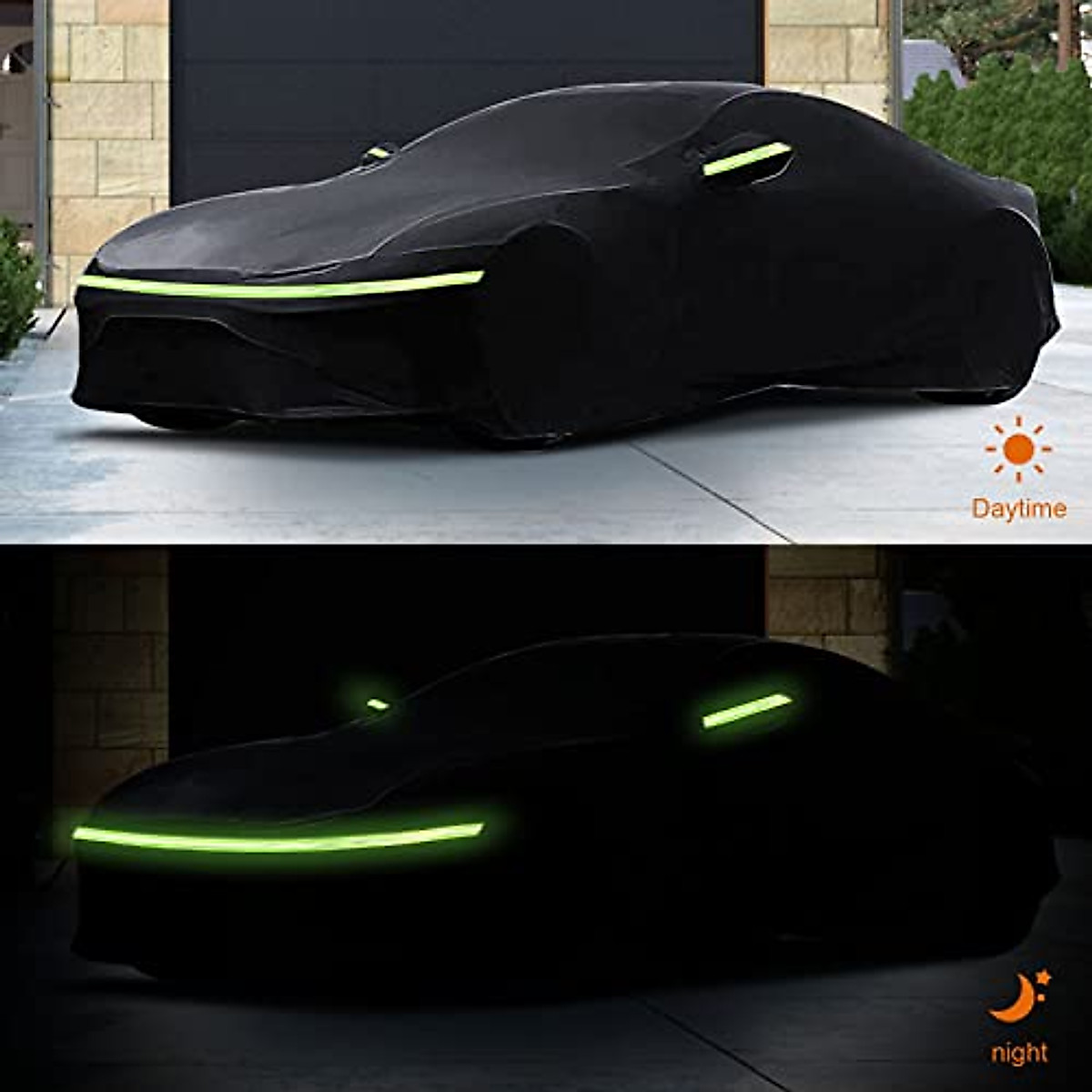 Waterproof Car Cover Replace for 1998-2023 Porsche 911 (991/992/996/997 Series) Carrera 4S/Turbo/Carrera, 6 Layers All Weather Full Car Covers with Zipper Door for Snow Rain Dust Hail Protection